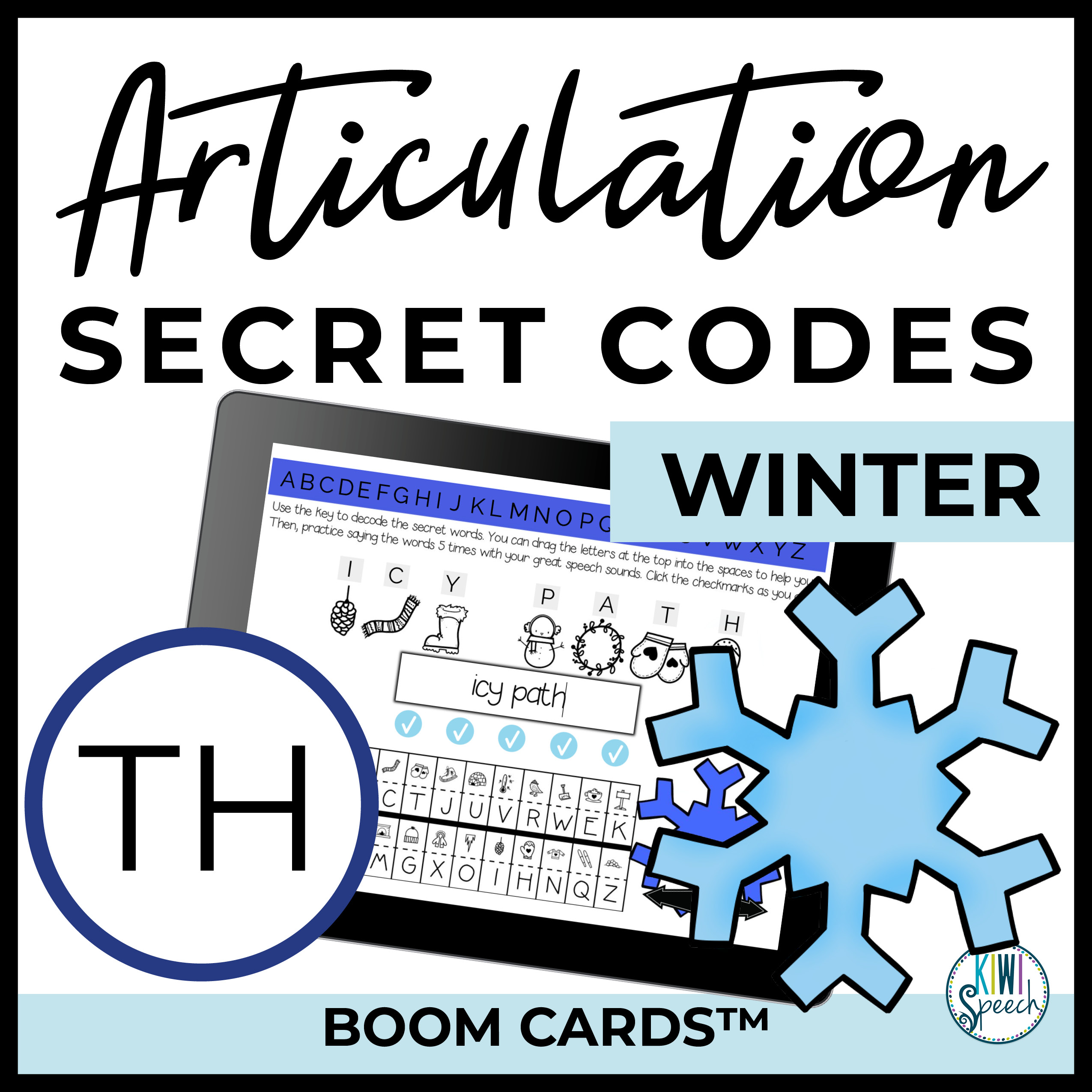 TH Articulation Secret Codes BOOM Cards for Digital Speech Therapy ...