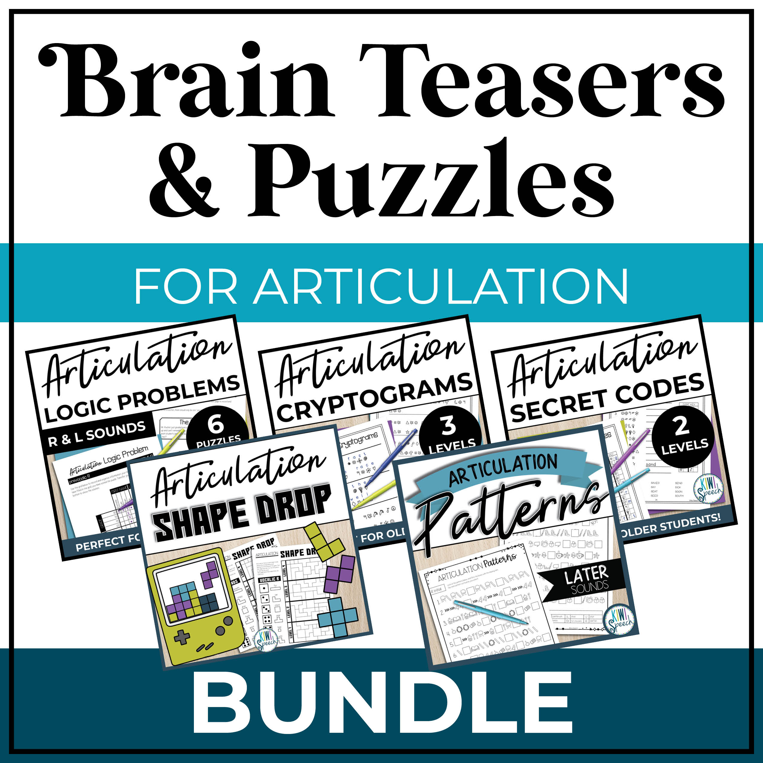 Articulation Brain Teasers and Puzzles | Speech Therapy for Older ...
