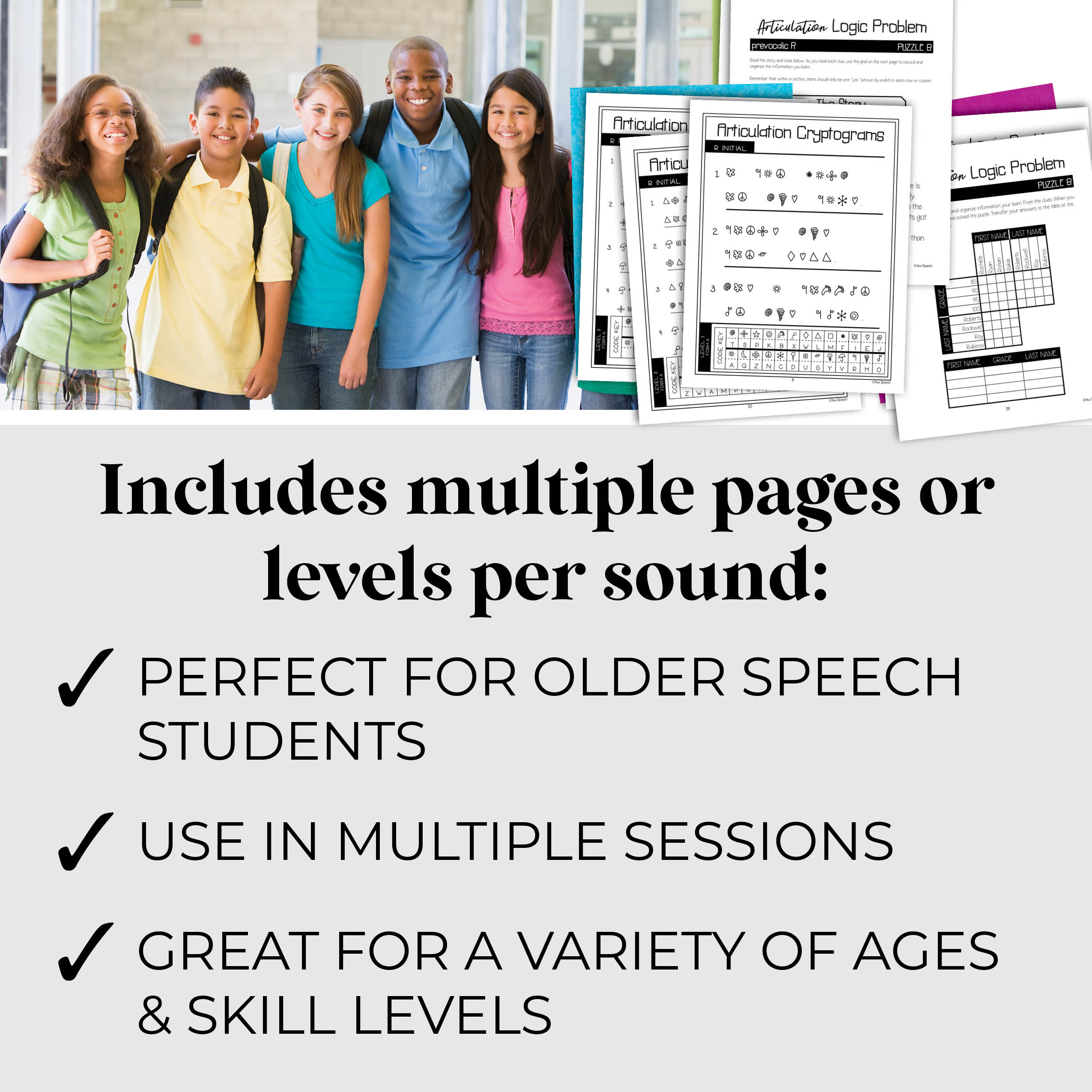 Articulation Brain Teasers and Puzzles | Speech Therapy for Older ...