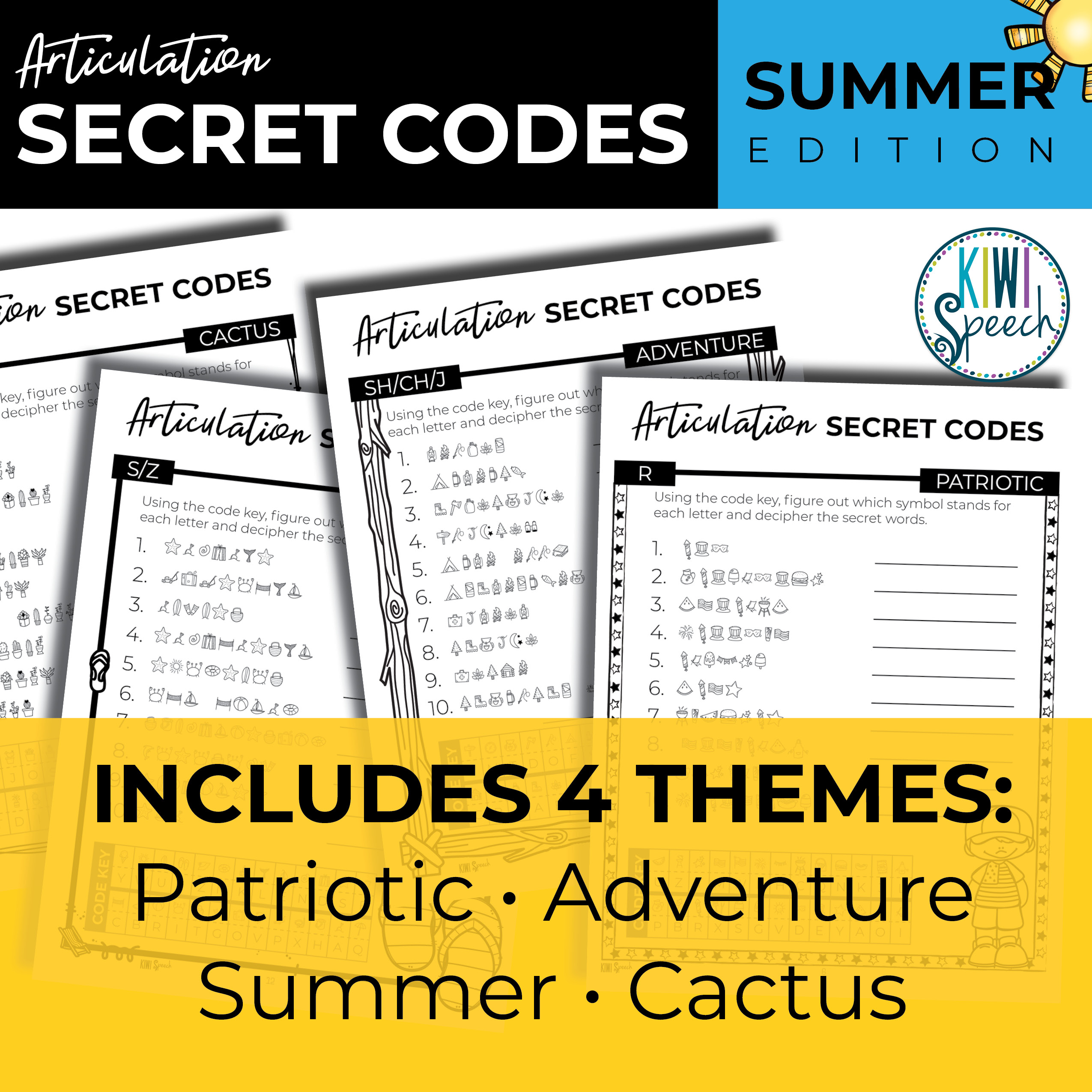 NO PREP Seasonal Articulation Secret Codes for Speech - SUMMER Edition ...