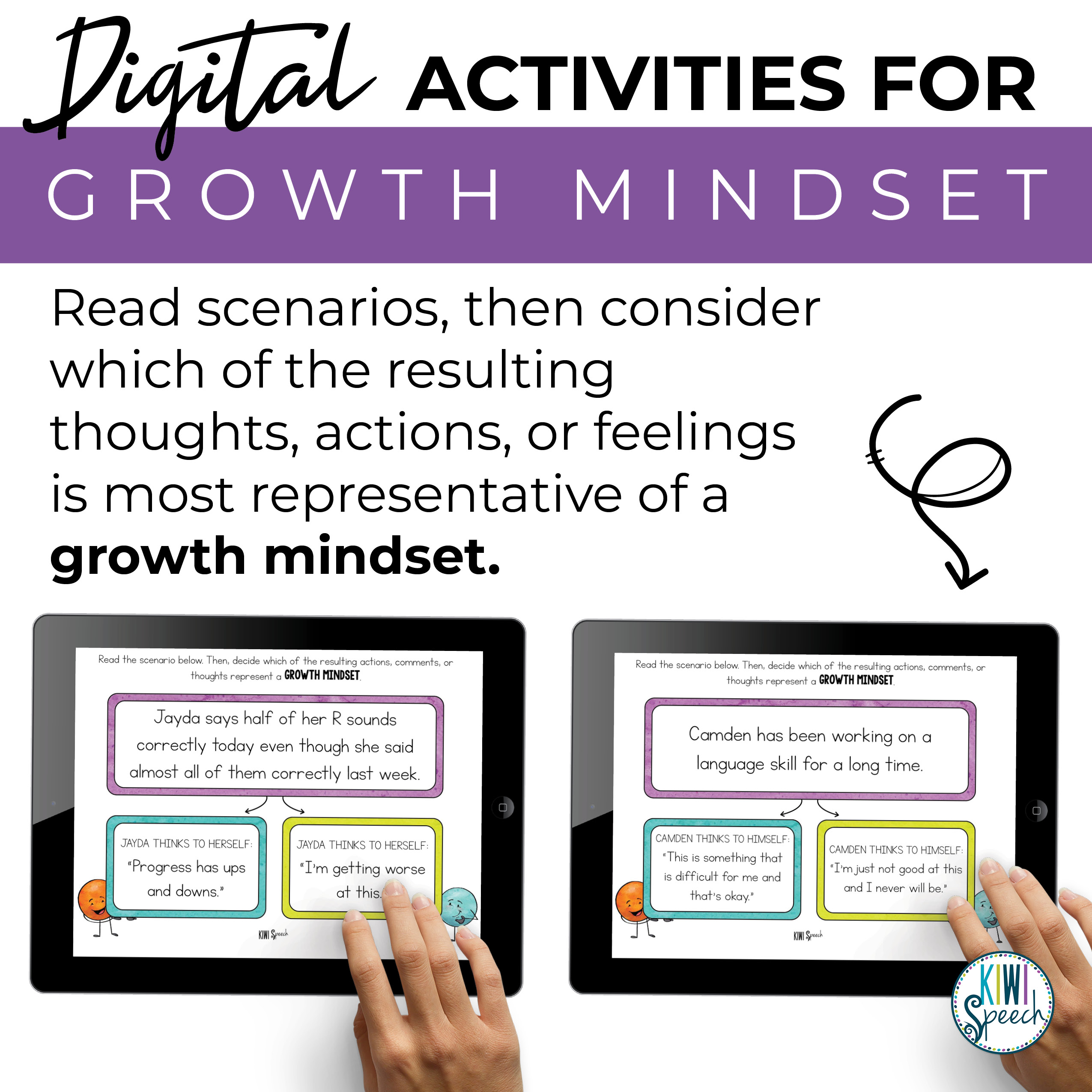 Digital Growth Mindset in Speech - Boom Card Bundle - Kiwi Speech