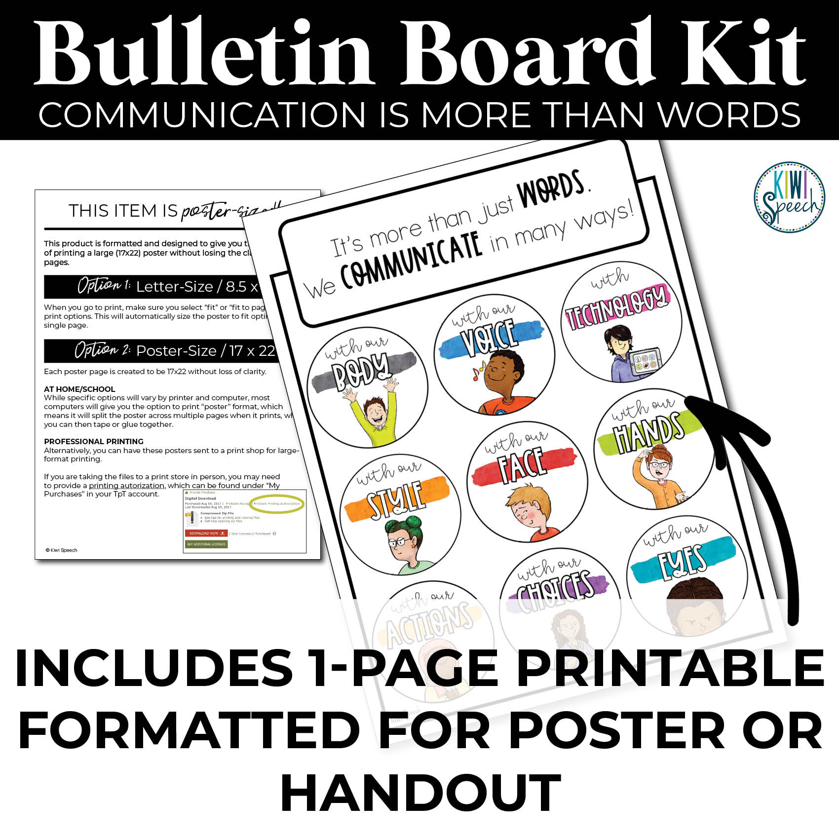 Speech Therapy Bulletin Board Kit - Communication Is More Than Words ...