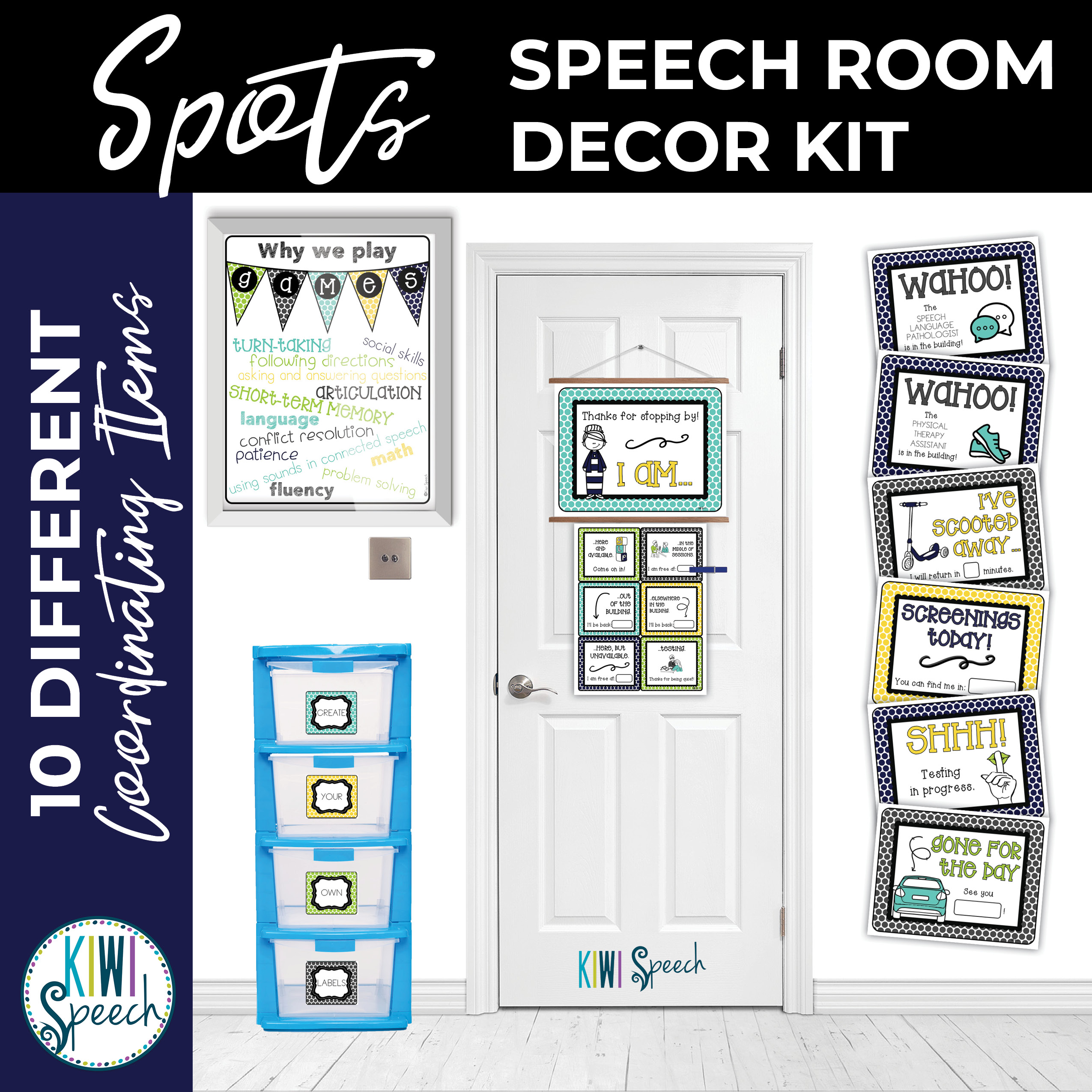 Speech Therapy Room Decor - Functional Speech Decor Kit with Visual ...