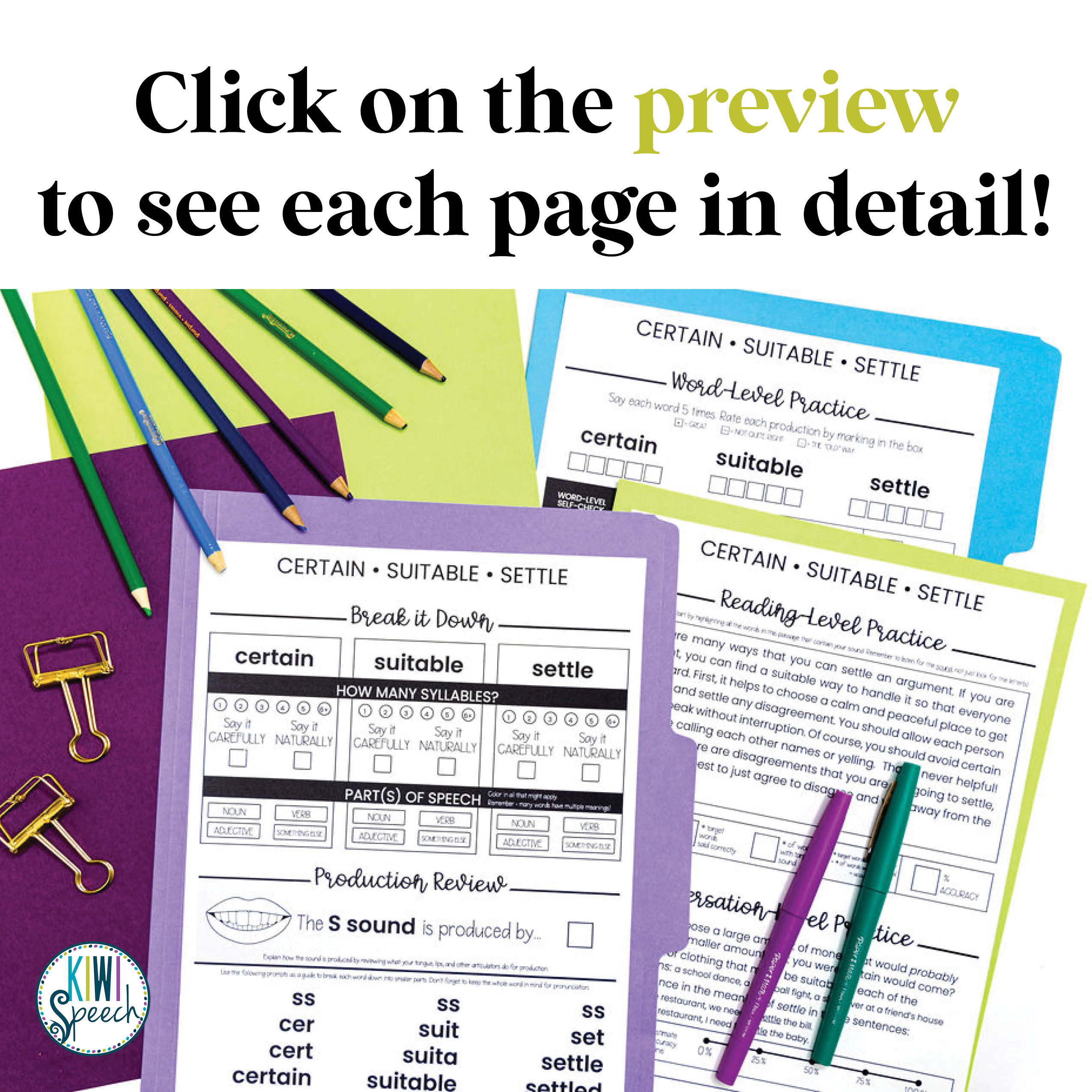 S Articulation for Older Students from Words to Carryover - Upper ...