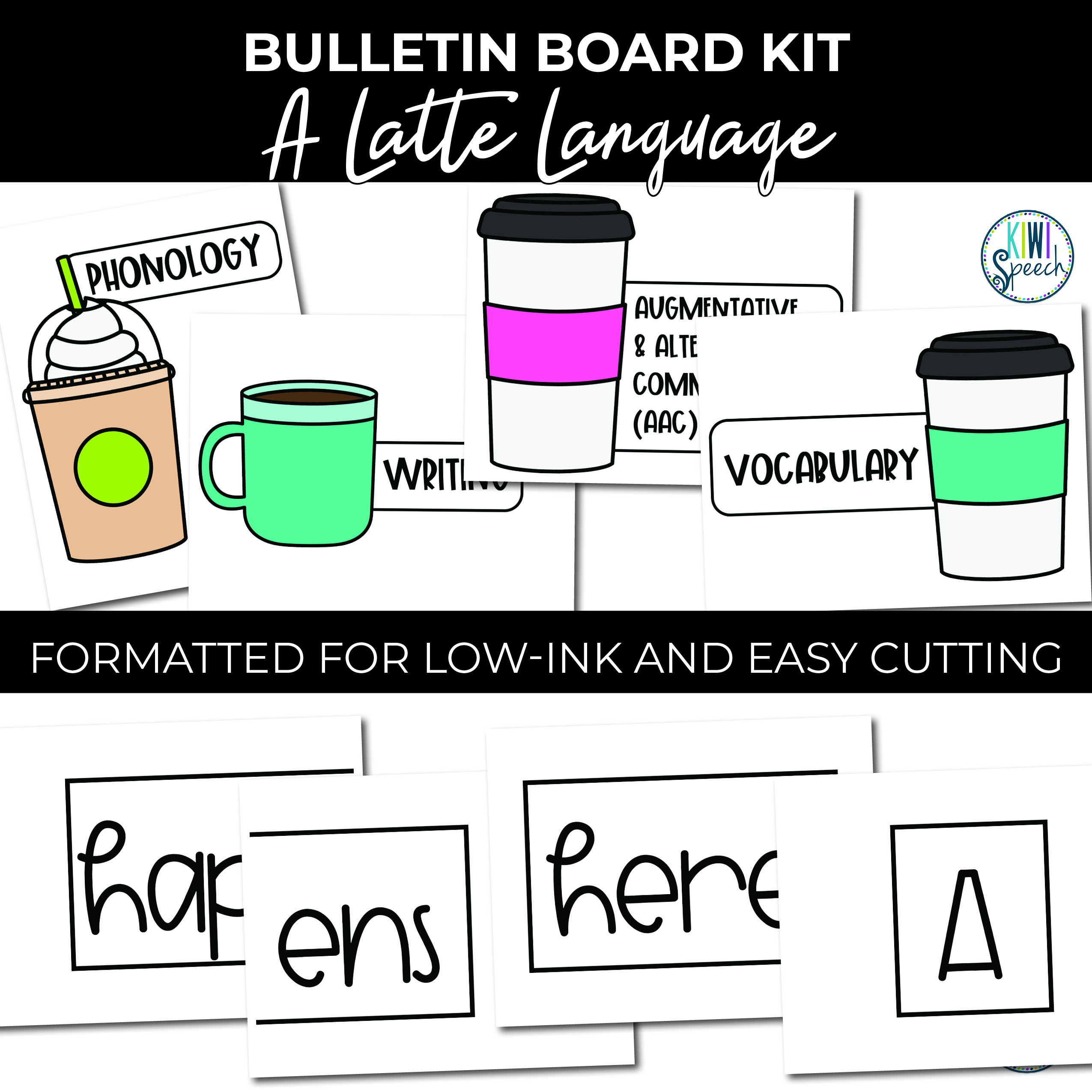 A Latte Language Bulletin Board Kit - Kiwi Speech